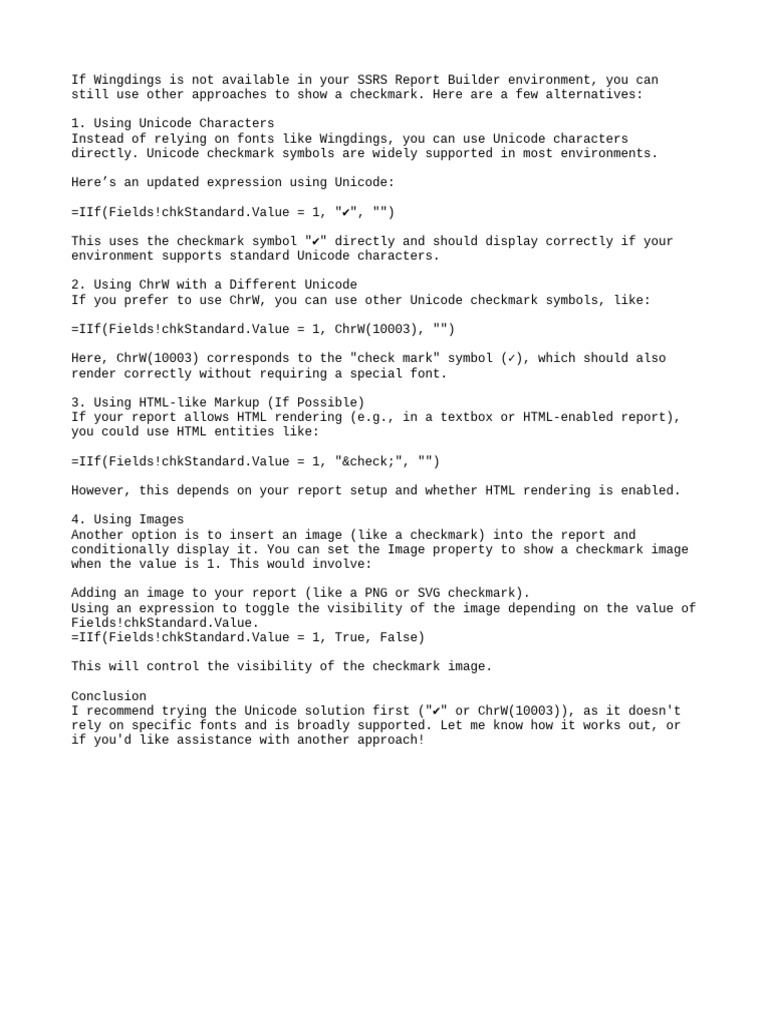 How To Create A Tick Box in Ssrs Reporting | PDF | Technology & Engineering