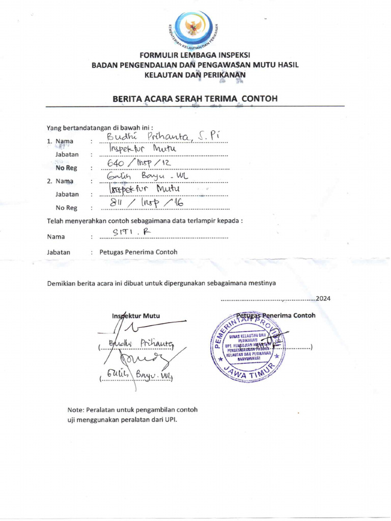 Laporan Pengambilan Contoh Dan Hasil Laboratorium Tepung SRC Dan RC | PDF