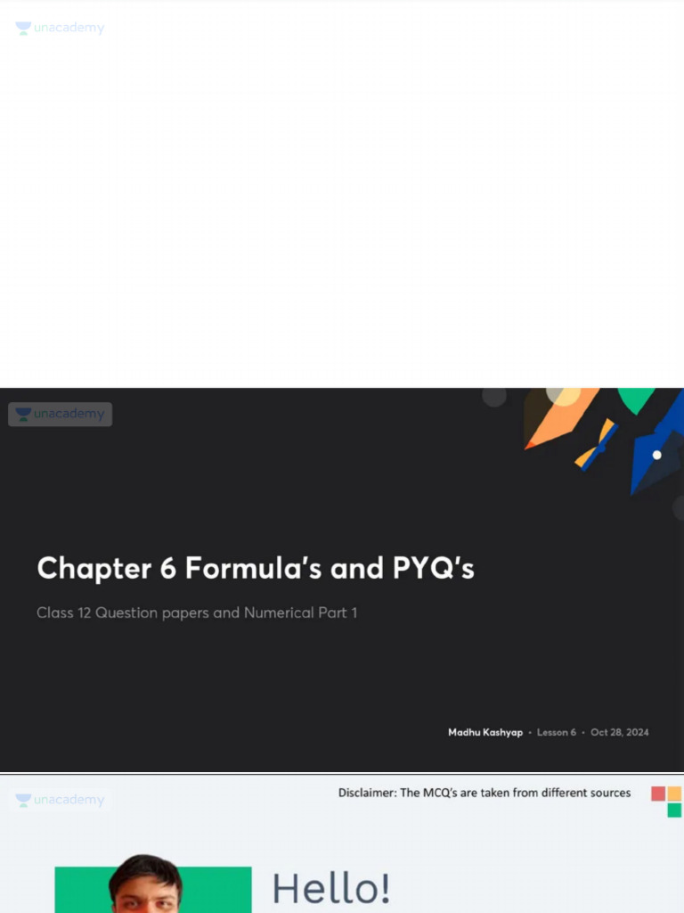 Chapter 6 Formulas and PYQs With Anno | PDF