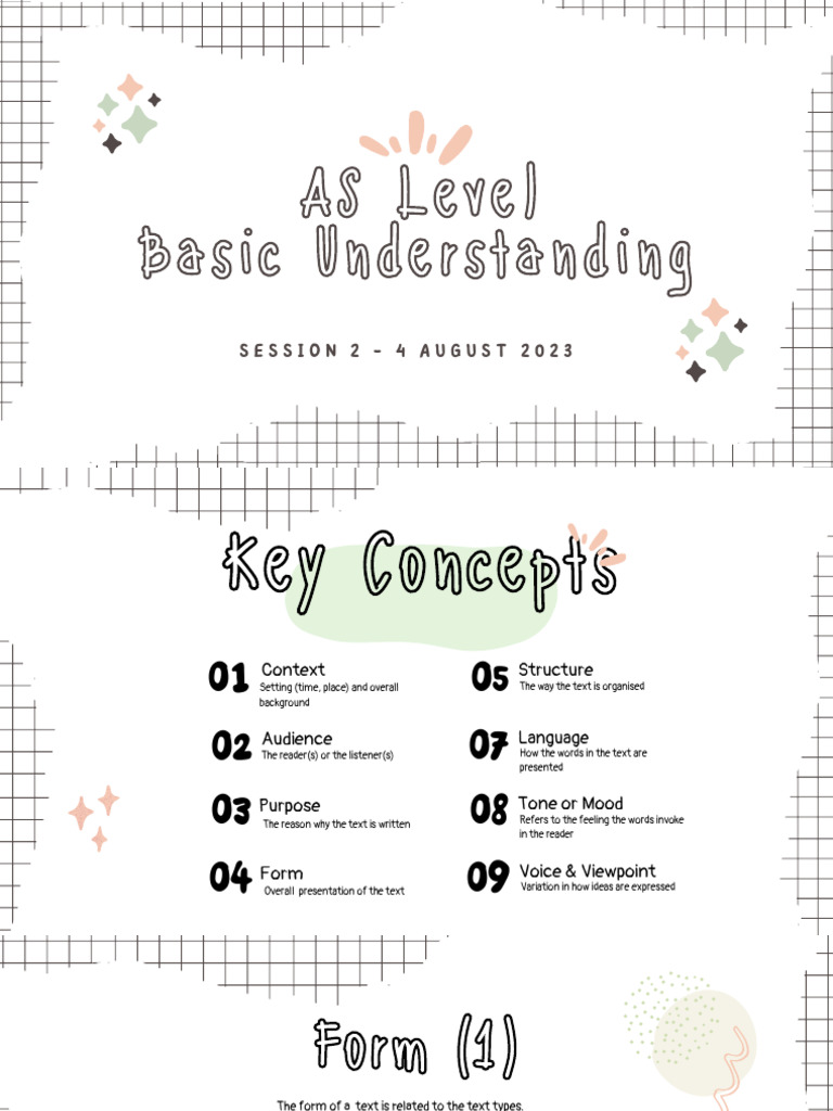 AS Level Basic Understanding - Sesi 2 | PDF | Word | Narration