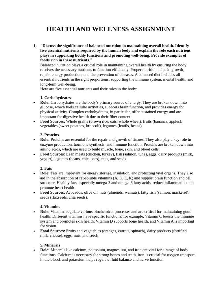 Essential Nutrients for Health | PDF | Lung | Heart