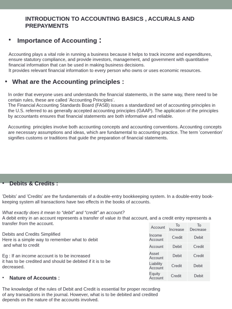 Presentation1 | PDF | Debits And Credits | Deferral