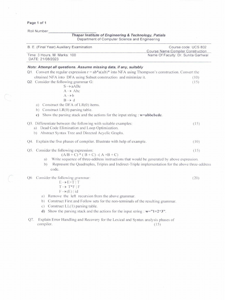 UCS802 | PDF | Parsing | Linguistics