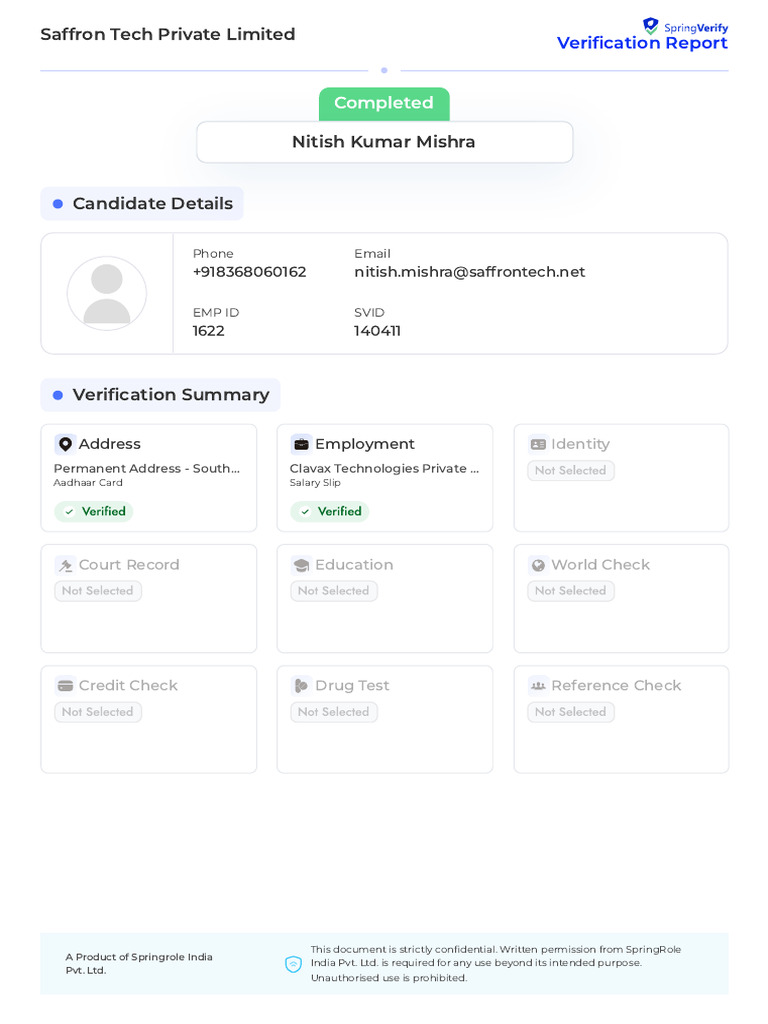 Nitish Kumar Mishra - Report | PDF