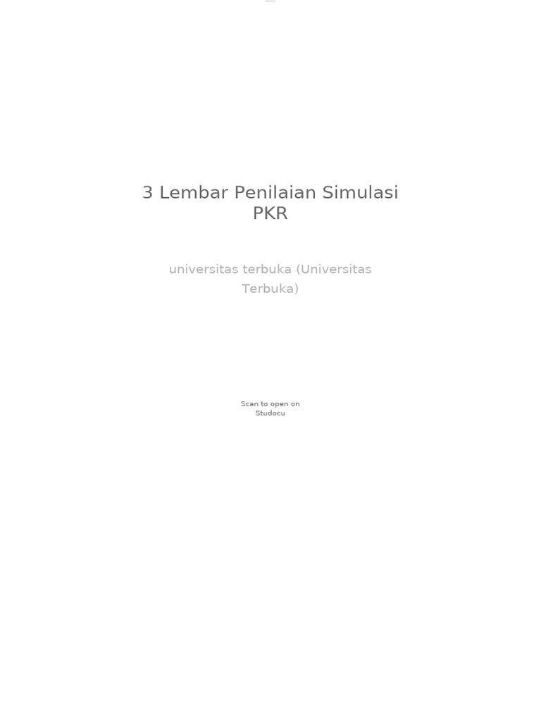 Penilaian Simulasi Pembelajaran Kelas | PDF