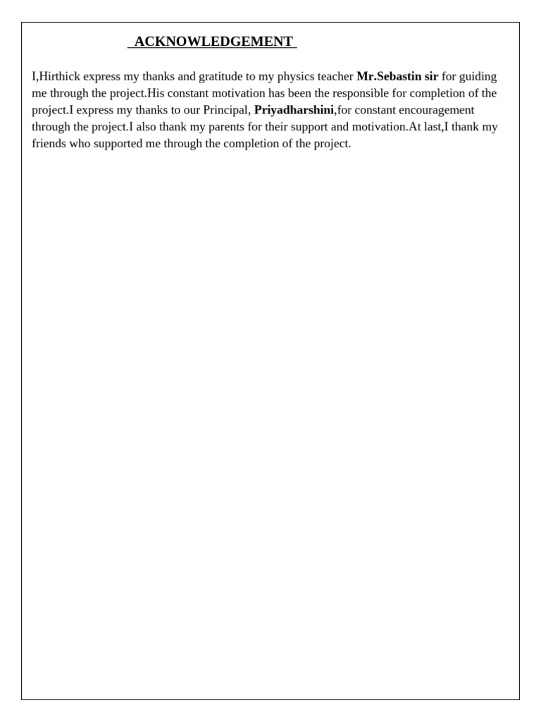 ACKNOWLEDGEMENT | PDF | Teaching Methods & Materials | Computers