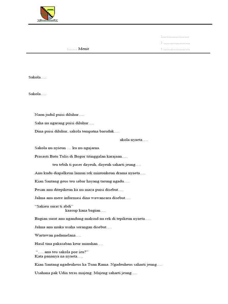 Soal PSAT Bahasa Sunda Kelas 5 | PDF