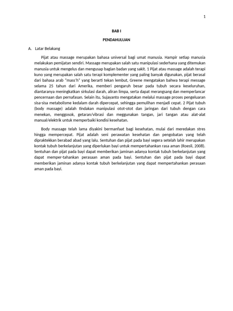 Manfaat dan Teknik Pijat Terapi | PDF