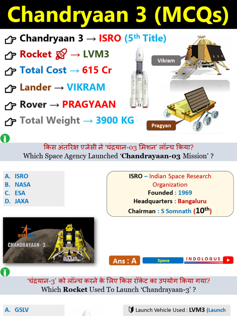 Chandryaan 3 | PDF | Rover (Space Exploration) | Lander (Spacecraft)