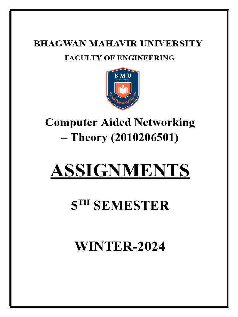 CAN - ASSIGNMENTS-2024 | PDF | Computer Network | Packet Switching