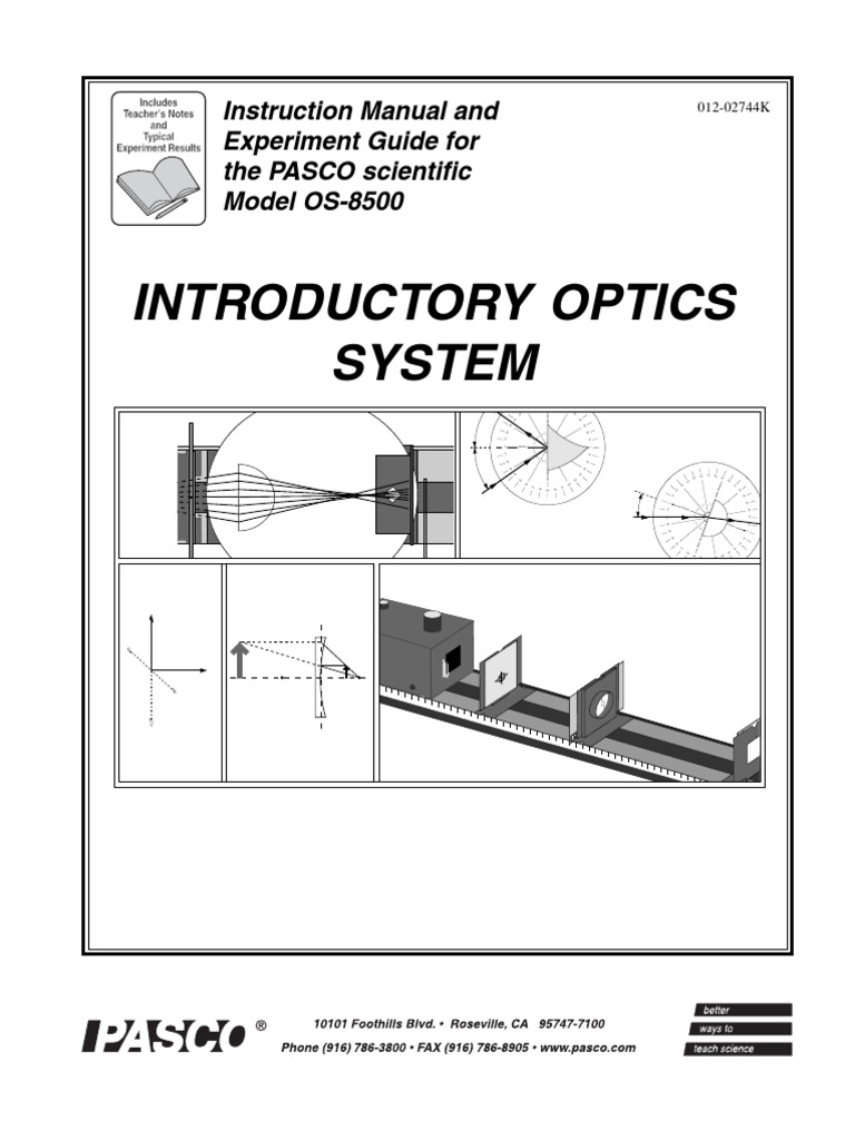 Manual Optica PASCO | PDF | Lens (Optics) | Refraction