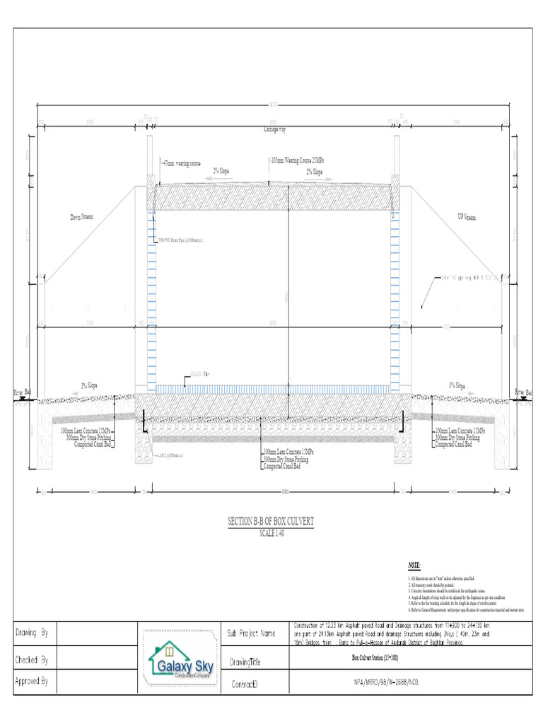Standard Box Culvert - BOX CULVERT SECTION | PDF | Concrete | Masonry