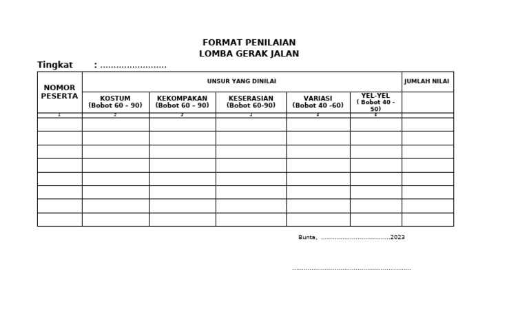 Format Penilaian | PDF