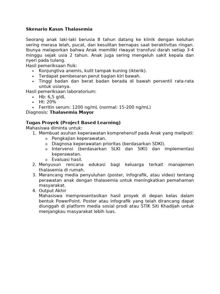 Tugas PBL Kep Anak Sakit Kronik | PDF