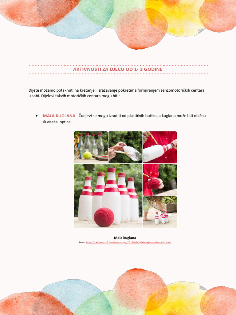 Igre I Aktivnosti Od 1 Do 3 Godine | PDF