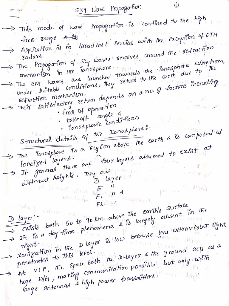 Sky Wave Propagation | PDF