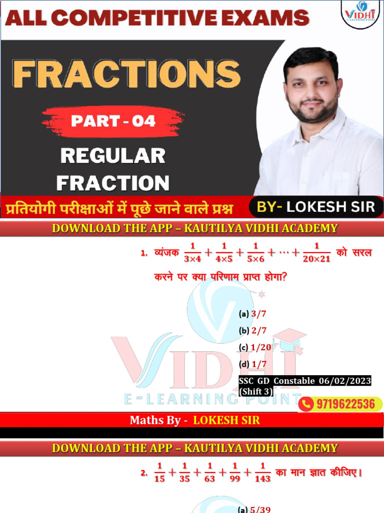 Regular Fraction Part - 04 | PDF | Standardized Tests | Qualifications