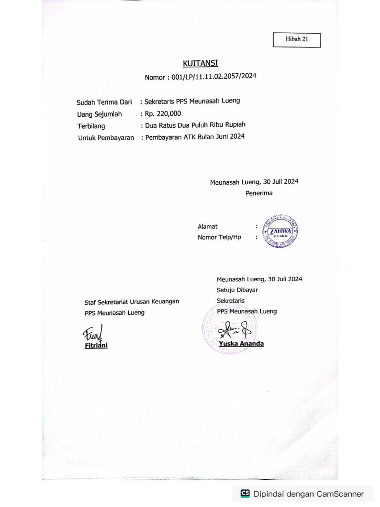 Kuitansi Atk | PDF