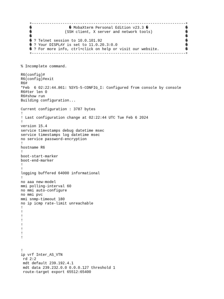 MobaXterm v23.3 SSH & Network Config | PDF | Ip Address | Internet Protocols
