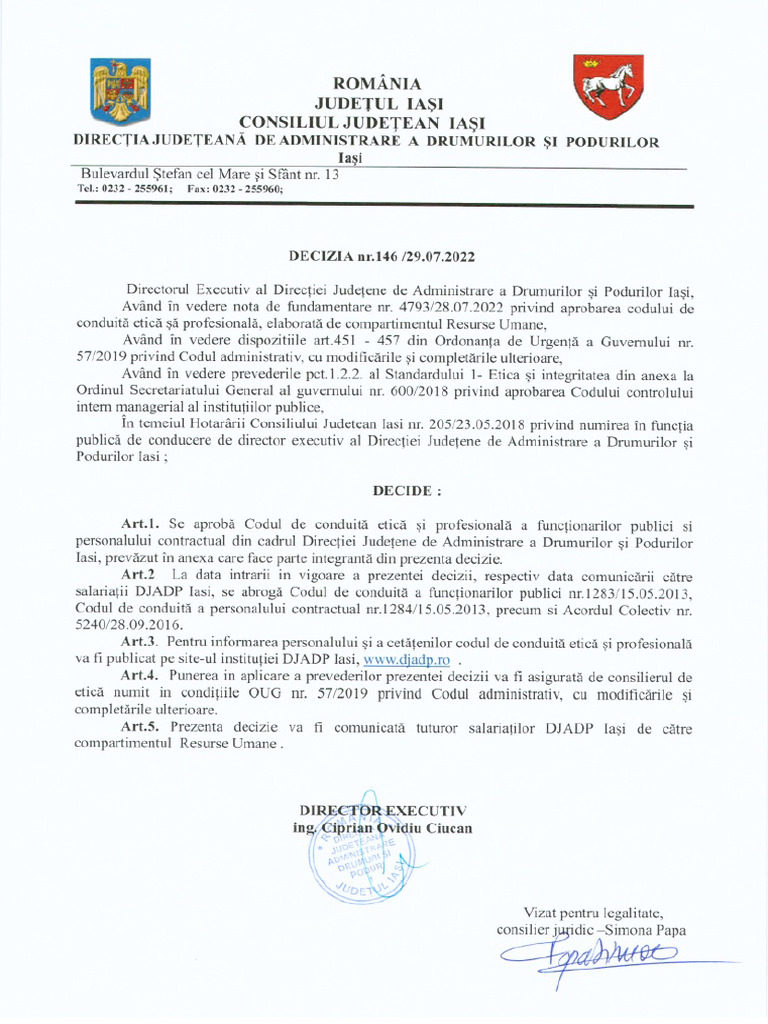 Cod de Conduita 2022 | PDF