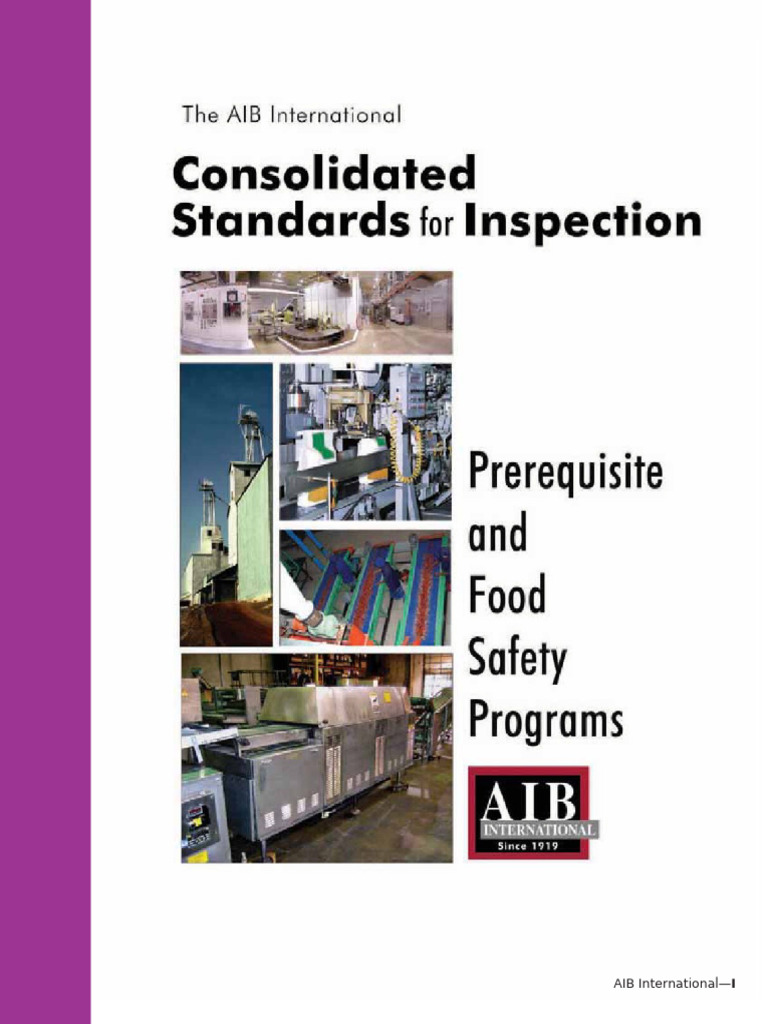2009 Aib Cs Prerequisitefoodsafetyprograms | PDF
