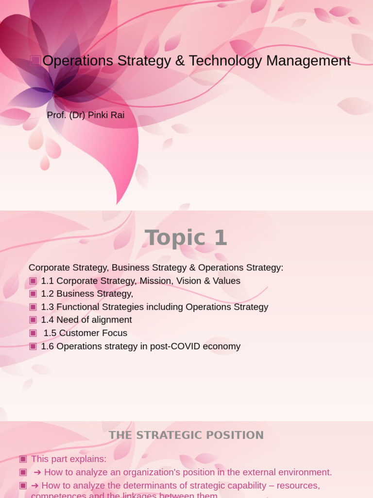 Strategy Topic 1 | PDF | Strategic Management | Competitive Advantage