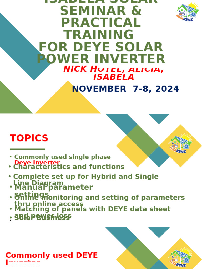 Isabela Solar Training | PDF | Photovoltaics | Solar Panel