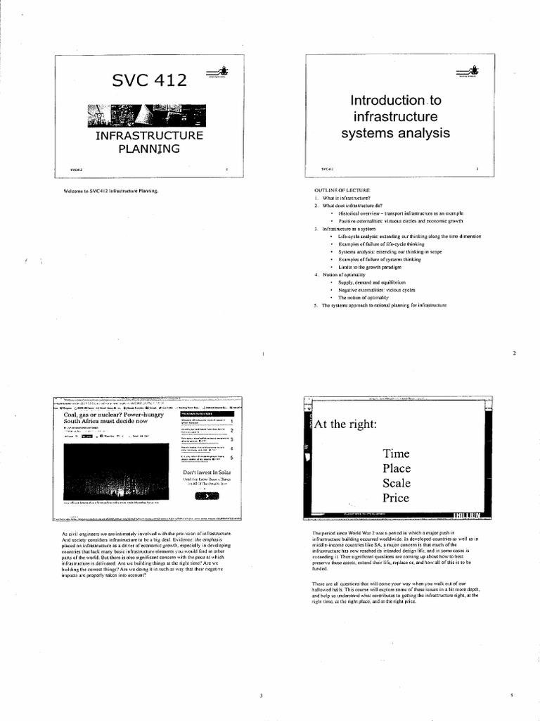 Infrastructure Planning Notes | PDF