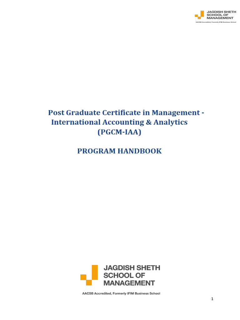 PGCM in International Accounting & Analytics | PDF | Accounting ...