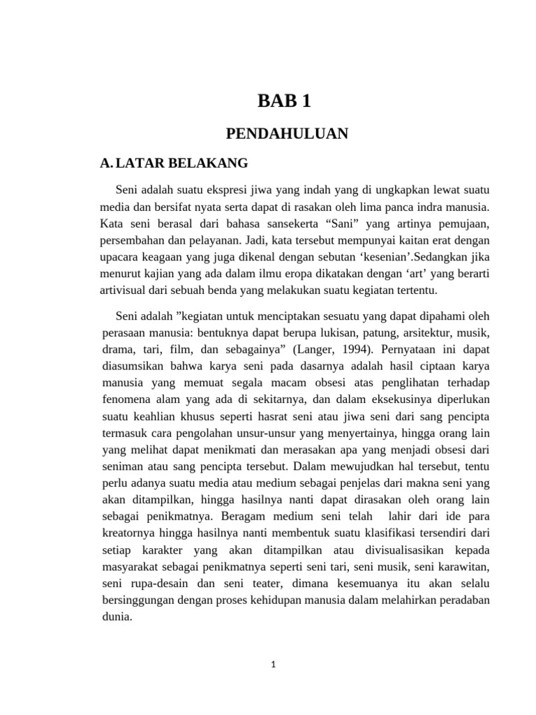MAKALAH Seni Komplit | PDF