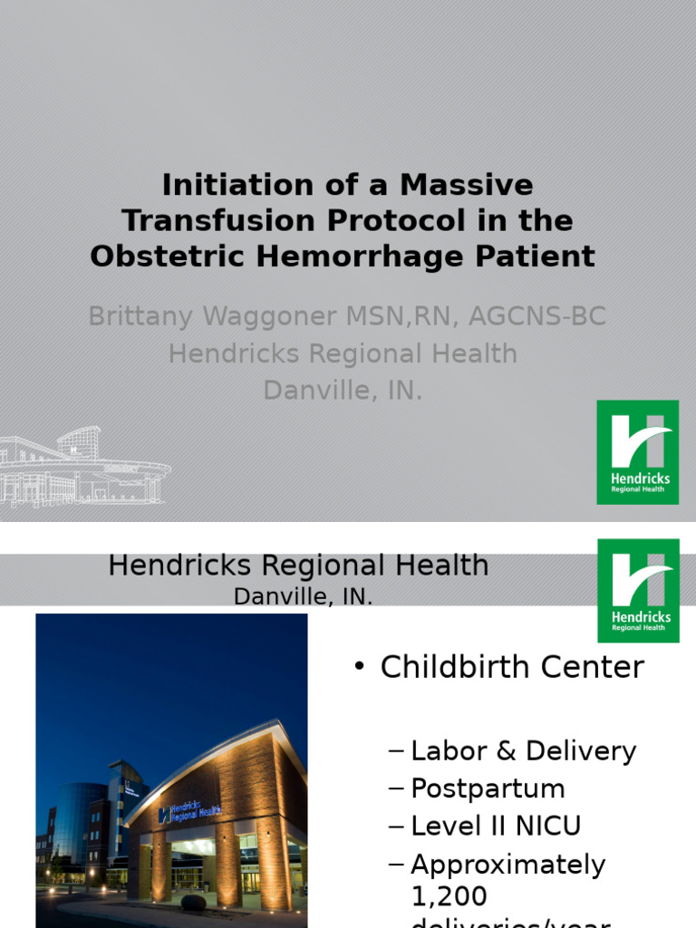 Massive Transfusion Protocol in Obs. Hage | PDF | Bleeding | Childbirth
