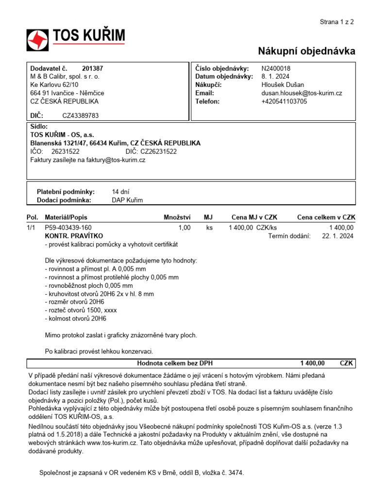 Purchase Order Print Rep 159231 | PDF