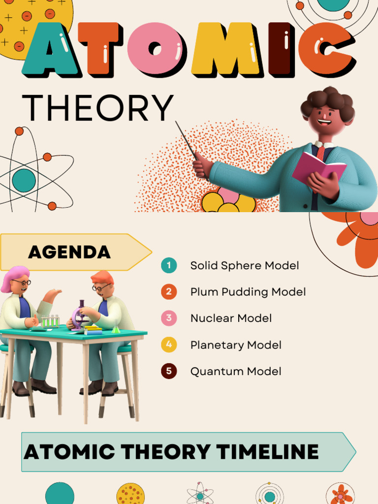 Atomic Theory Science Presentation 3D Style - 20241028 - 141021 - 0000 | PDF | Atoms | Electron