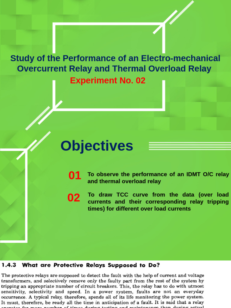 Eee 4252 PSP Lab 02 Lecture | PDF | Relay | Electromagnetic Induction