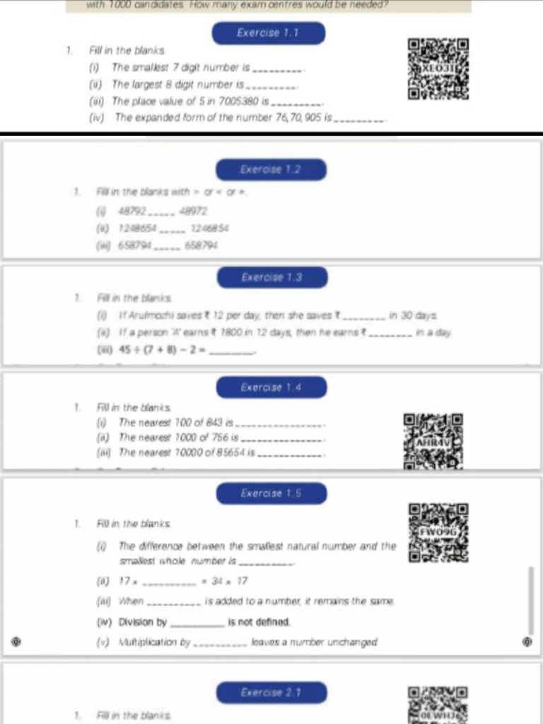 Class 6 Worksheet One Mark | PDF | Length | Mathematics