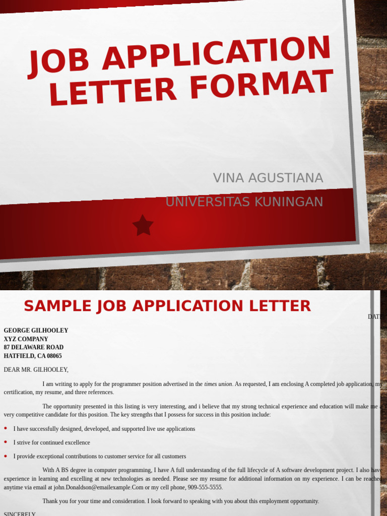 Job Application Letter Format Guide | PDF | Résumé | Computing