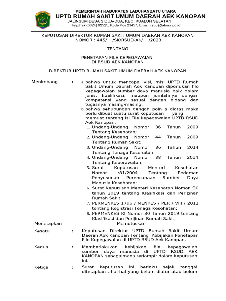 KPS 6 EP.1 Standarisasi File Kepegawaian | PDF