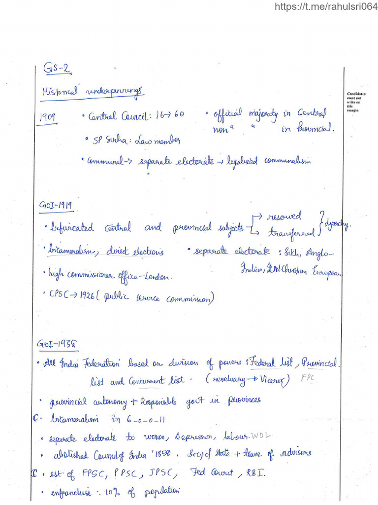 GS 2 - Polity Core Static - AIR 10 Rahul Srivastava | PDF