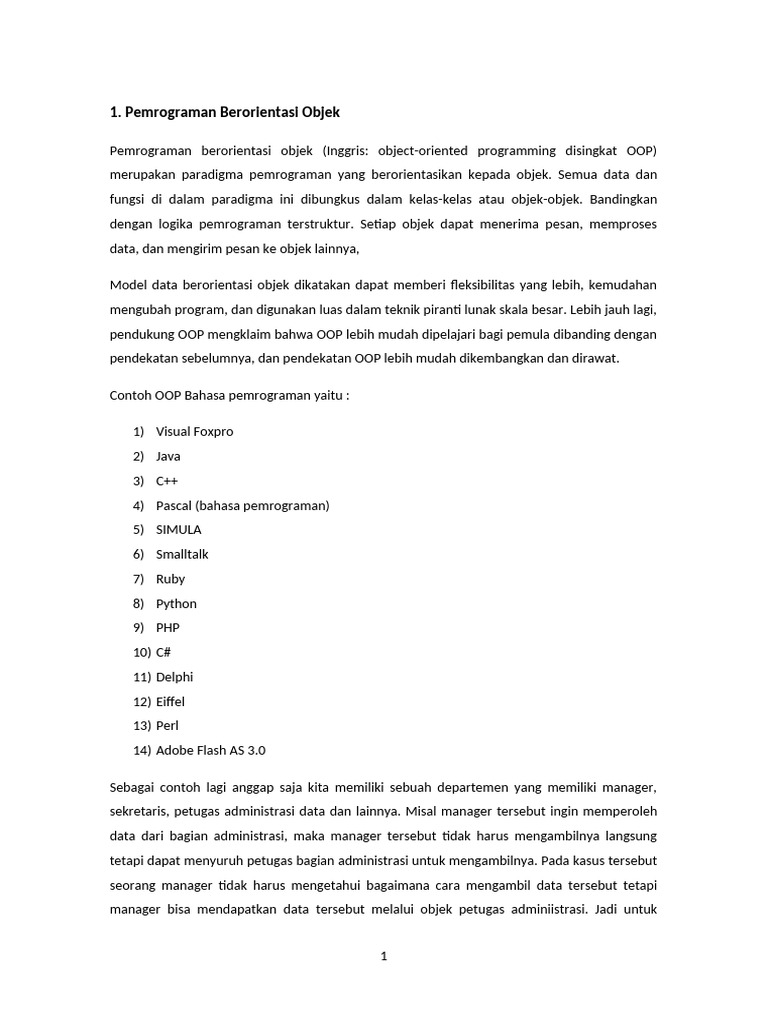 Pemrograman OOP vs Terstruktur: Panduan Lengkap | PDF