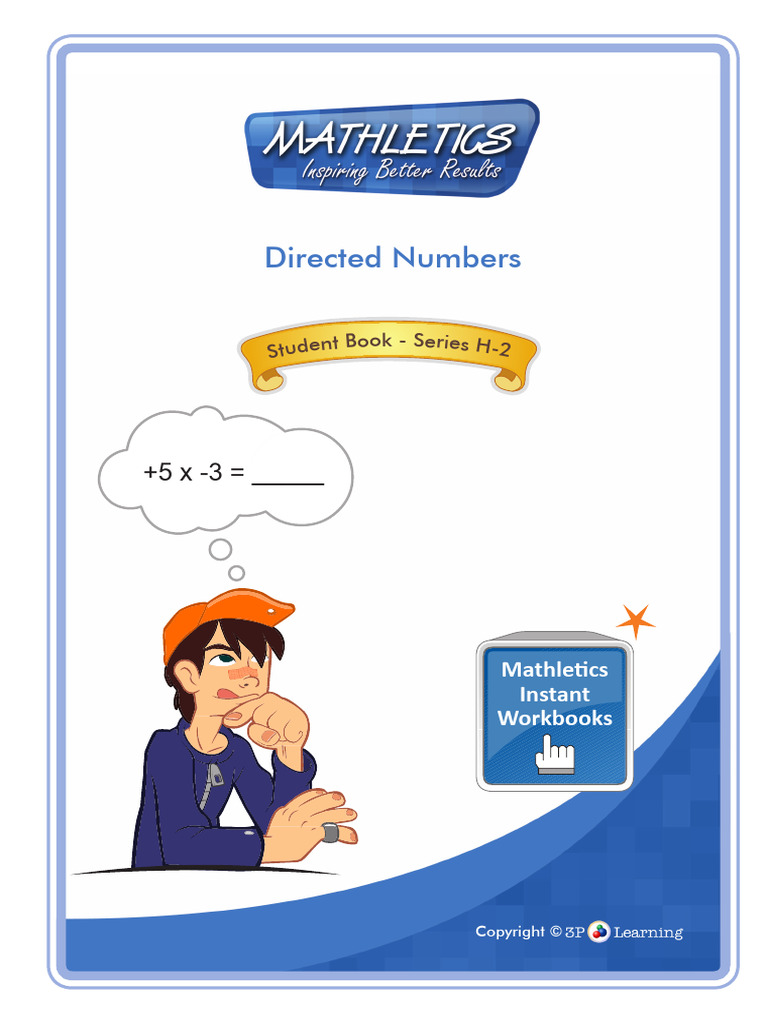 Directed Numbers Math Workbook H-2 | PDF | Mathematics