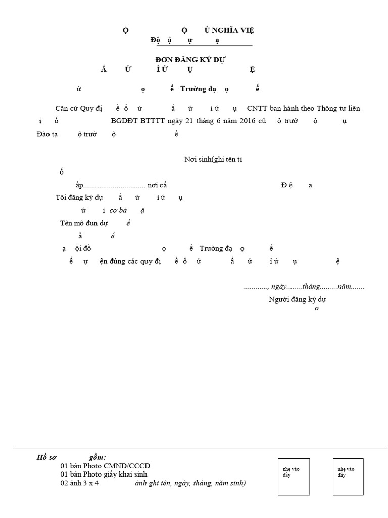 Mau - Dang - Ky - Thi - CNTT Co Ban 2022 | PDF