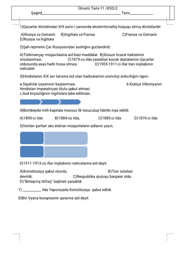 11 Ümumi Tarix - KSQ 2 | PDF
