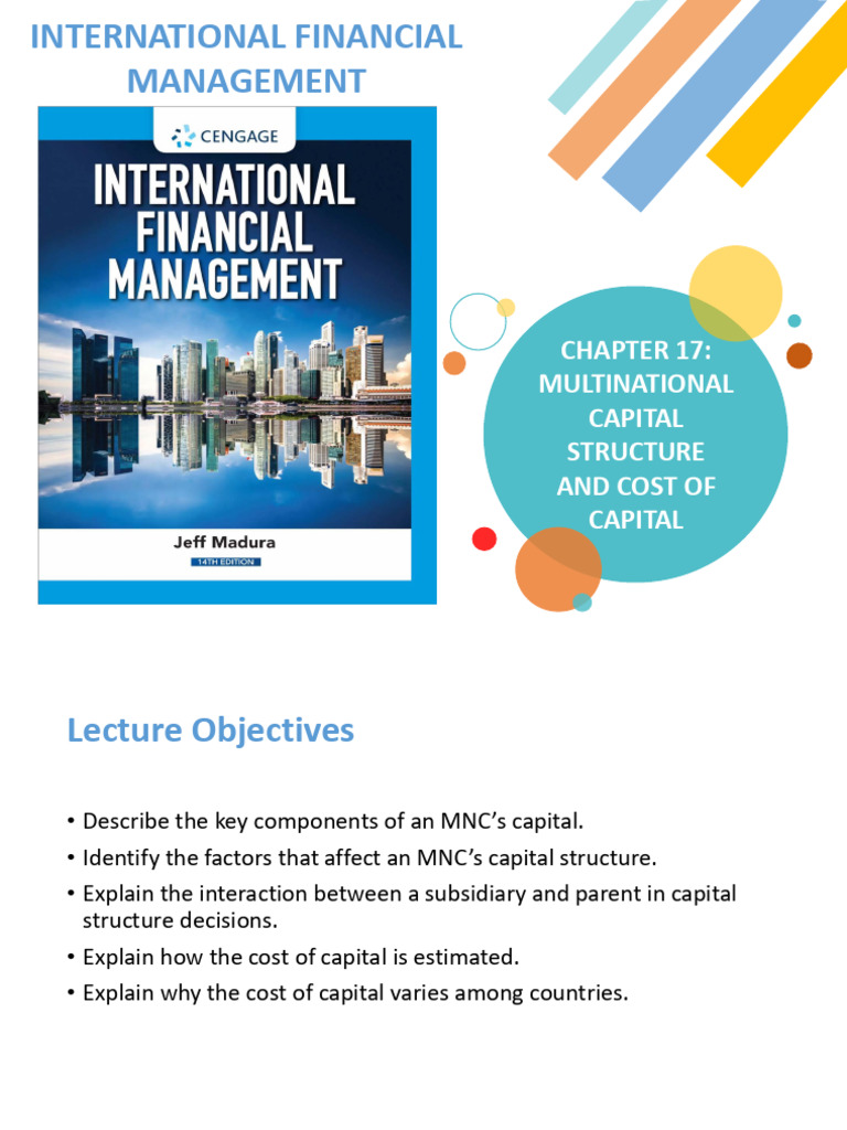 Lecture 7 - Multinational Capital Structure and Cost of Capital | PDF | Cost Of Capital | Debt