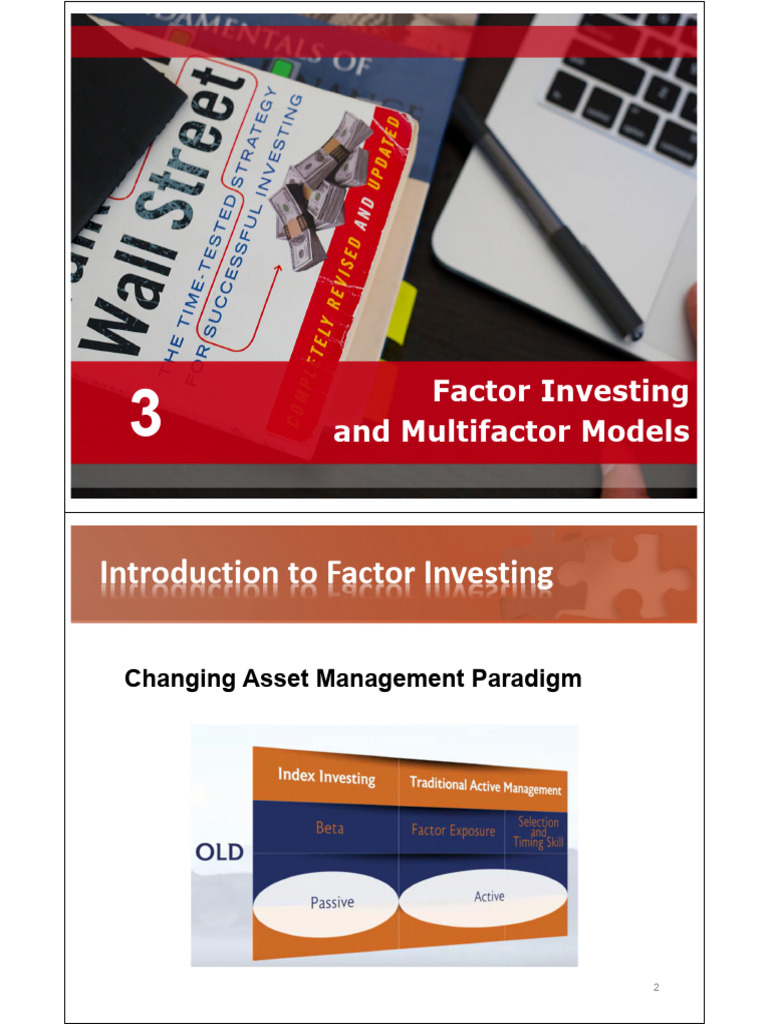 Lecture 3 - Multifactor Models | PDF | Capital Asset Pricing Model ...