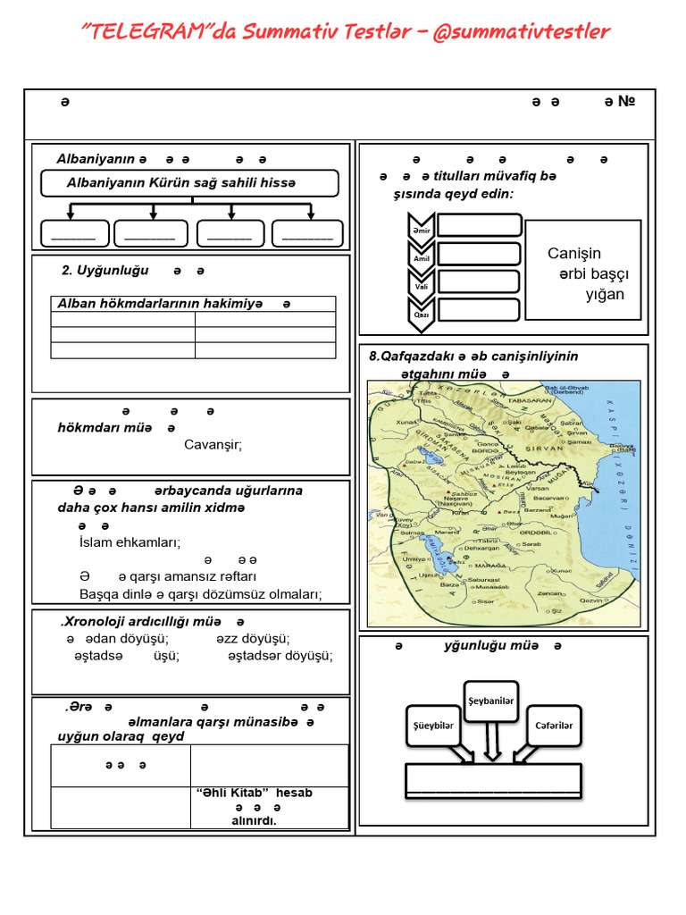 Azərbaycan Tarixi - X Sinif KSQ 2 | PDF