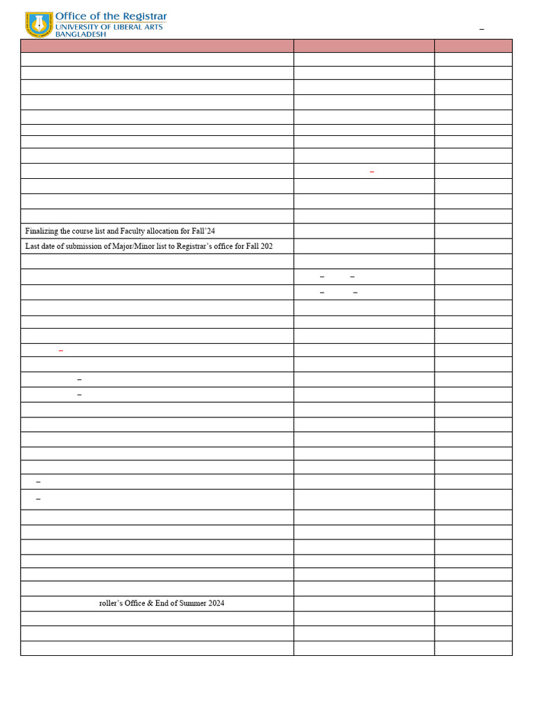 Revised Academic Calendar Sum 2024 | PDF | Academic Term