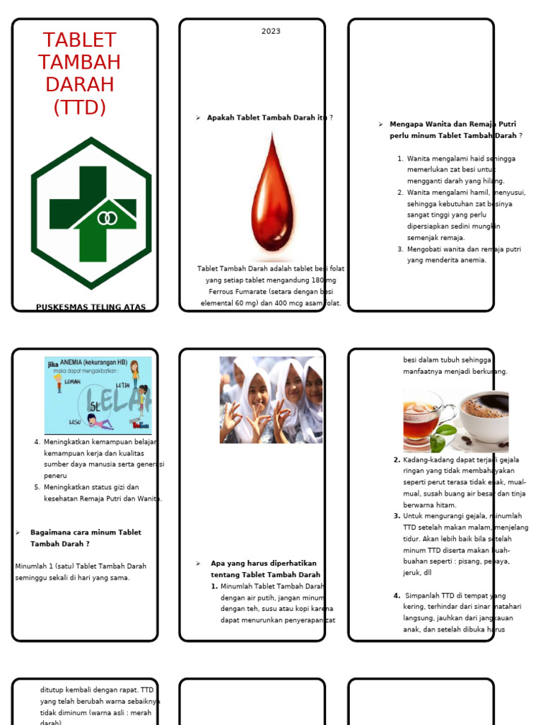 Leaflet Tablet Tambah Darah | PDF Leaflet Tablet Tambah Darah | PDF