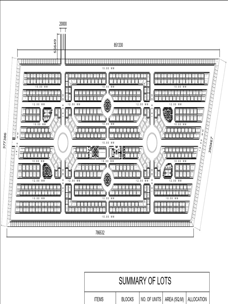 Summary of Lots: Items Blocks No. of Units Area (SQ.M) Allocation | PDF