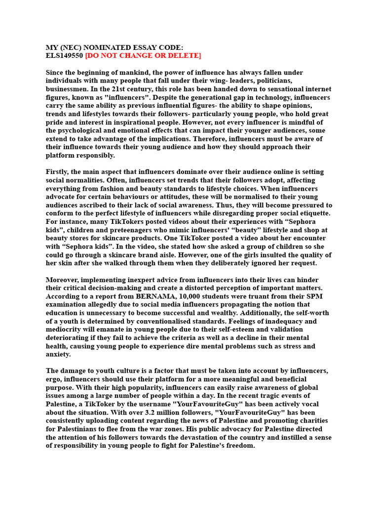 ELS English Language Ambassador Award Essay Writing Competition 2024 ...