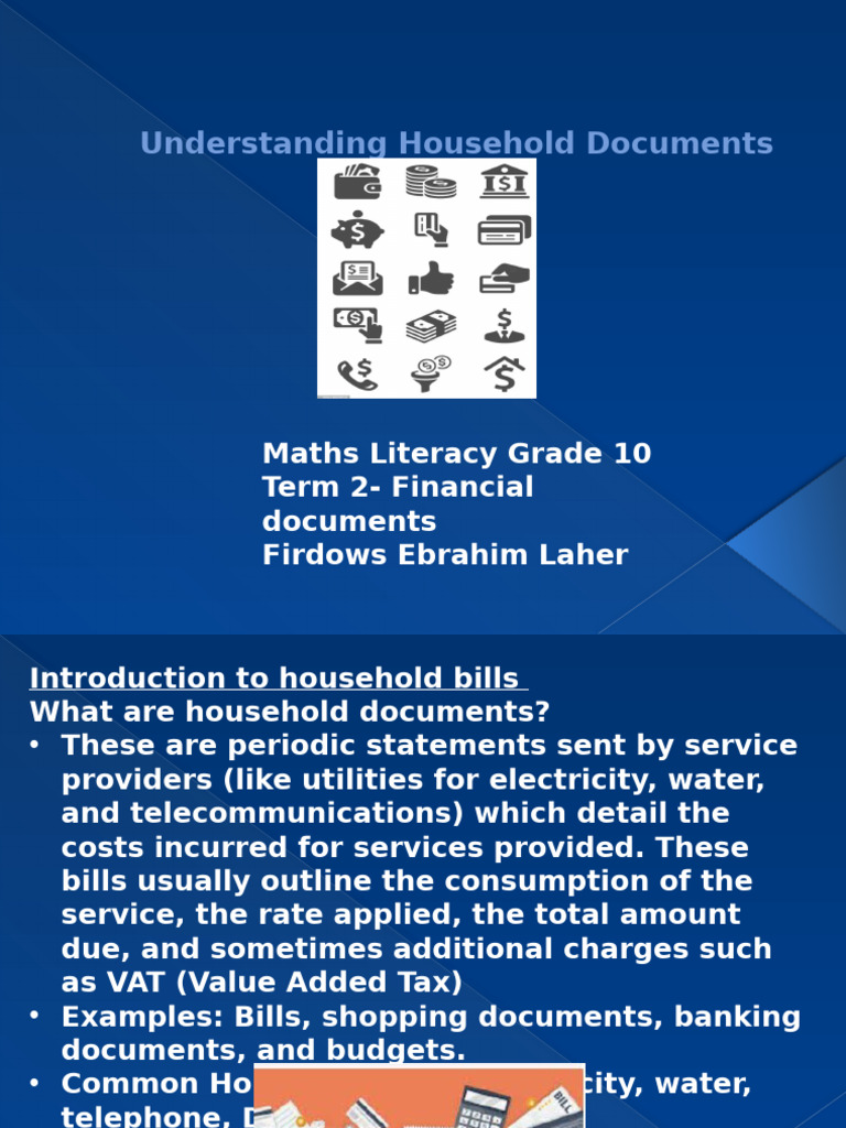 1713204733462-Term 2 Finance - Understanding Household Documents | PDF ...